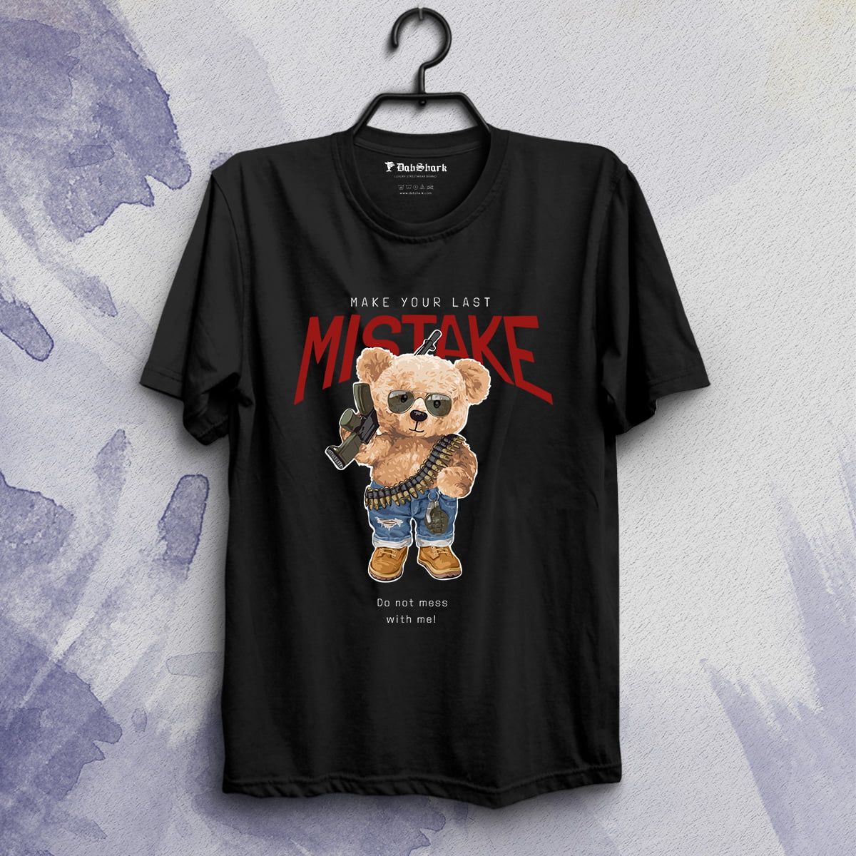 MISTAKE COTTON T-SHIRT - DAB SHARK